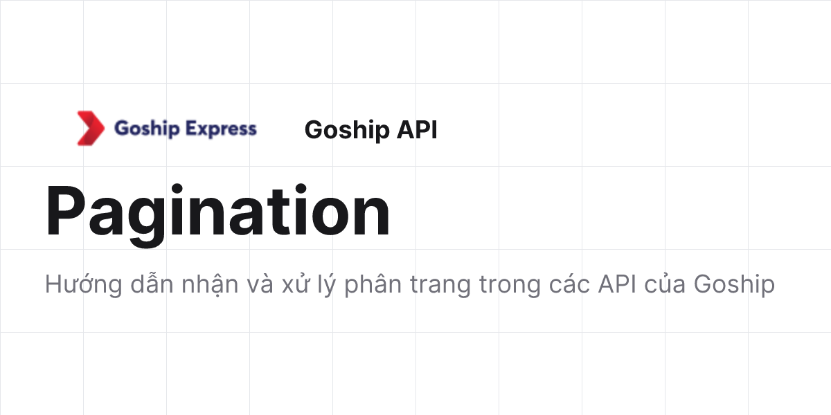 Pagination - GOSHIP API